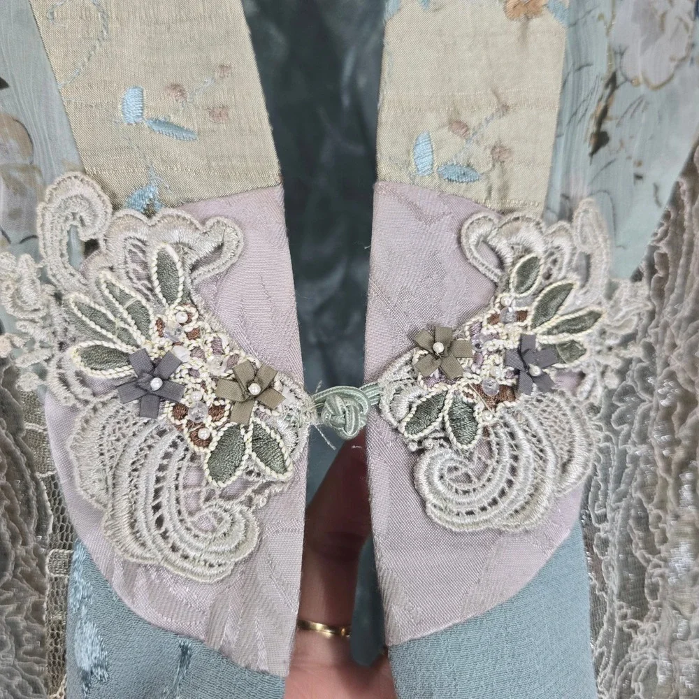 Spencer Alexis | Kimonos & Yukatas | Spencer Alexis Silk Blend Burnout ...